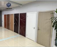 China Tesia Waterproof Customized Wooden Plywood PVC WPC Internal Door 45mm Thickness 2050x900mm for sale
