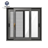China Tesia Double Glazed Tempered Aluminum Alloy Sliding Windows Doors Custom Size 24mm Thermal Break for sale