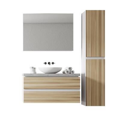 China MDF PVC Customized Wall Mounted Bathroom Cabinet Space Saving Vanity 800mm for sale