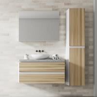 China MDF PVC Customized Wall Mounted Bathroom Cabinet Space Saving Vanity 800mm for sale