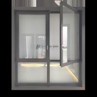 China GB/T8814 Casement Aluminum Impact Resistant Windows Double Glazing 45 Degree Corner for sale