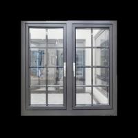 China GB/T8814 Casement Aluminum Impact Resistant Windows Double Glazing 45 Degree Corner for sale