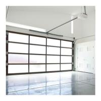 China Industrial Sectional Glass Aluminum Garage Door 6000-7000mm Width 110V-240V for sale