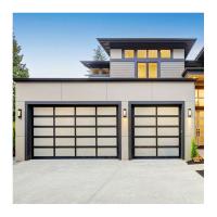 China Industrial Sectional Glass Aluminum Garage Door 6000-7000mm Width 110V-240V for sale