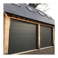 China Industrial Sectional Glass Aluminum Garage Door 6000-7000mm Width 110V-240V for sale
