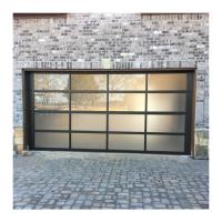 China Industrial Sectional Glass Aluminum Garage Door 6000-7000mm Width 110V-240V for sale