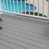 China 18mm Matt Plastic Wood Grain Flooring UV Resistant PVC Composite Decking for sale