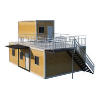 China Dormitory Prefab Container House 4 Bedroom Two Story Shipping Container Homes for sale