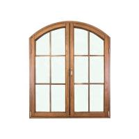 China French Style Aluminum Wood Frame Inward Swing Arched Casement Windows 84mm for sale