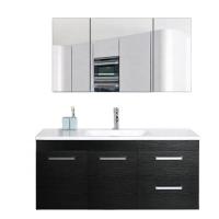 China Plywood Hotel Bathroom Vanity Cabinet 60x45x45cm with Casters and Mirror for sale
