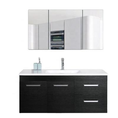 China Plywood Hotel Bathroom Vanity Cabinet 60x45x45cm with Casters and Mirror for sale