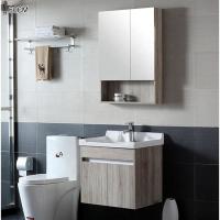 China Plywood Hotel Bathroom Vanity Cabinet 60x45x45cm with Casters and Mirror for sale