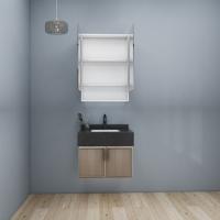 China LED Illuminated Customized Bathroom Cabinets 16mm Particle Board Vanity for sale