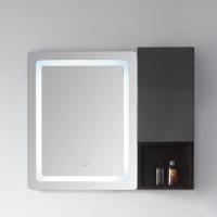 China Warm Grey Customized Bathroom Cabinets LED Light Mirror 40 Inch Bath Vanity for sale