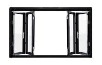 China Soundproof 1.6mm Thick Thermal Break Aluminum Hurricane Impact Windows with Double Glazing for sale