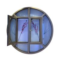 China 1.2-2.0mm Thick Aluminium Frame Windows Fixed Top Round Circle Windows for sale