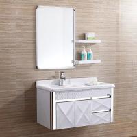 China 304 Stainless Steel Custom Bathroom Medicine Cabinet 900mm with Ceramic Basin for sale