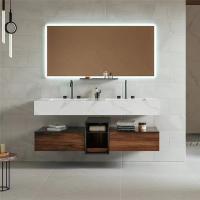 China Custom LED Waterproof Bathroom Mirror Cabinet Waterproof Modern Wall Mount Vanity for sale