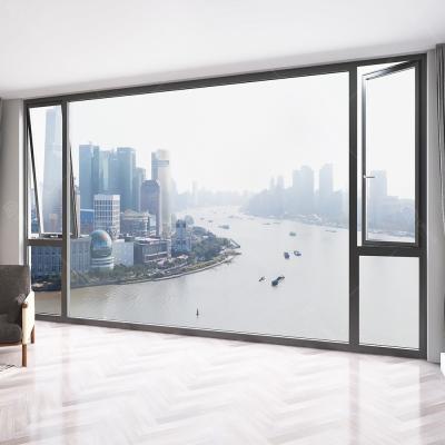 China Clear Glass Aluminum Casement Double Glazed Windows 1200x1500mm for Mobile Homes for sale