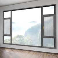 China Clear Glass Aluminum Casement Double Glazed Windows 1200x1500mm for Mobile Homes for sale