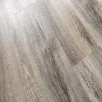 China Smoke Grey 4mm SPC Click Vinyl Plank Flooring Waterproof Wood Grain 228.4x1524mm for sale
