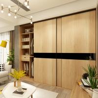 China Custom Solid Wood Walk In Closet with Sliding Doors 18mm Carcass 200 Colors for sale