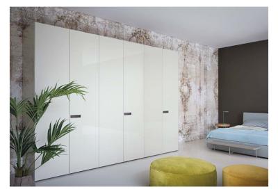 China Plywood Fireproof Customized Wardrobe Living Room Storage Cabinet 18mm Mirror Door for sale