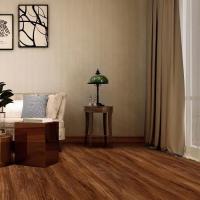 China 5mm Faux Wood Grain SPC Vinyl Plank Flooring Cork Backed Interlocking 6x36 for sale