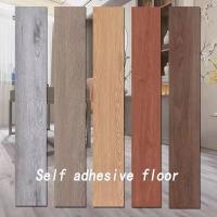 China Self Adhesive PVC Wood Grain Flooring 2.0mm Peel and Stick DIY Vinyl Flooring Sticker for sale