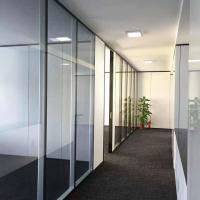 China Double Layer Glass Full View Office Wall Partition For Room Dividing for sale
