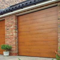 China 16x7 Horizontal Sliding Overhead Roll Up Garage Door 40mm PU Insulated Panel for sale