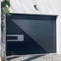 China Automated Steel Black Roll Up Garage Door with Motor 2000mm x 2500mm for sale