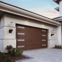 China Insulated Sectional Garage Door Aluminum Alloy Tempered Glass Custom Size Motorized Overhead Door for sale