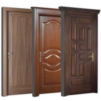 China Fireproof MDF Wooden Entry Door with Honeycomb Core 22-50KGS for Europe Market for sale