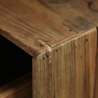 China Solid Wood Hand Carved Customized Wardrobe Recycled Pine Rustic Antique Cupboard 180cm for sale