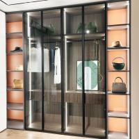 China Adjustable Foldable Modular Wooden Wardrobe Storage Closet In Living Room for sale