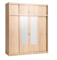 China Particle Board 3 Shutter Sliding Wardrobe Built In Closet For Small Bedroom for sale