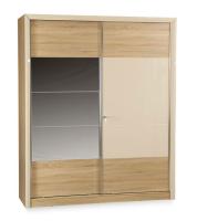 China Particle Board 3 Shutter Sliding Wardrobe Built In Closet For Small Bedroom for sale