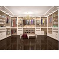 China Customized Glossy White Walk In Closet Waterproof Wardrobe With Dressing Table for sale
