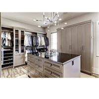 China Customized Glossy White Walk In Closet Waterproof Wardrobe With Dressing Table for sale