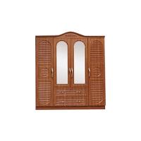China PVC Texture Multi Color MDF Board Closet 2 3 4 Door Cupboard With Mirror for sale