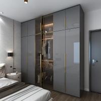 China 18mm Melamine Chipboard Customized Wardrobe Individual Bedroom Storage Cabinet for sale