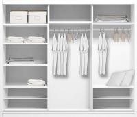 China 15mm MDF 3 Door Sliding Wardrobe with Mirror 1800mm Modern Bedroom Storage Cabinet for sale