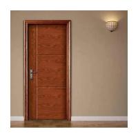 China PVC WPC MDF Wooden Flush Door 35mm 40mm Walnut Oak Veneer Internal Bedroom Door for sale