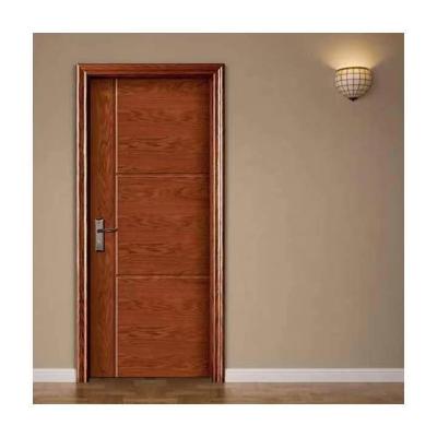 China PVC WPC MDF Wooden Flush Door 35mm 40mm Walnut Oak Veneer Internal Bedroom Door for sale