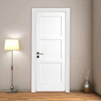 China Home Hotel Apartment 3 Panel Solid Wood Doors MDF American Style Front Doors for sale