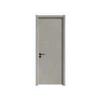 China Sound Insulation MDF Wooden Door 43mm Thick PVC Interior Doors With Frames for sale