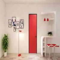 China Interior Simple Modern MDF Melamine Wooden Door For Bathroom for sale
