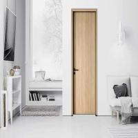 China Interior Simple Modern MDF Melamine Wooden Door For Bathroom for sale