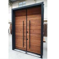 China House Office Polymer MDF Wooden Door External Composite Double Doors for sale